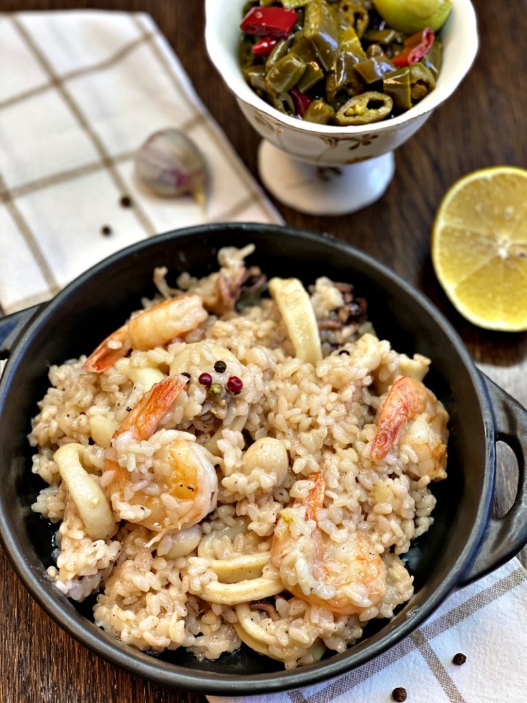 Creamy Seafood Risotto - Delice Recipes