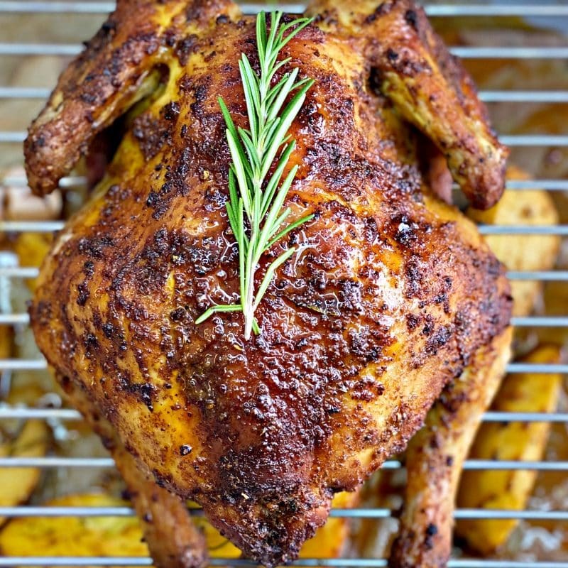 Crispy Roasted Whole Chicken in the Oven - Delice Recipes
