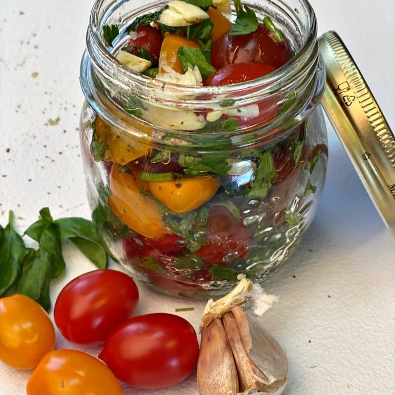 Italian Style Marinated Cherry Tomatoes - Delice Recipes