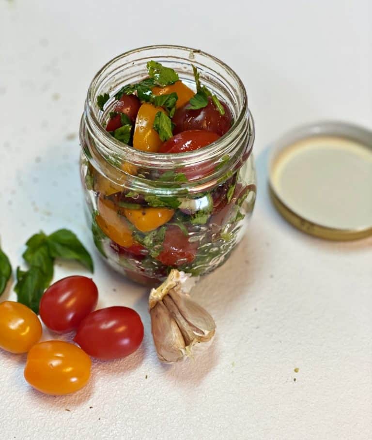 Italian Style Marinated Cherry Tomatoes - Delice Recipes