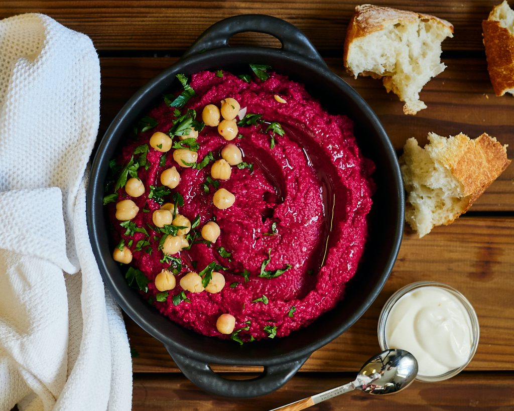 Quick & Colorful Beetroot Hummus - Delice Recipes