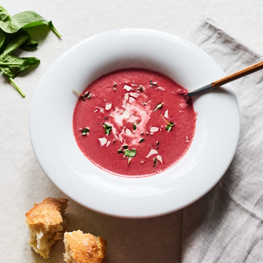 Vegan Beet Soup with Coconut Milk & Ginger - Delice Recipes