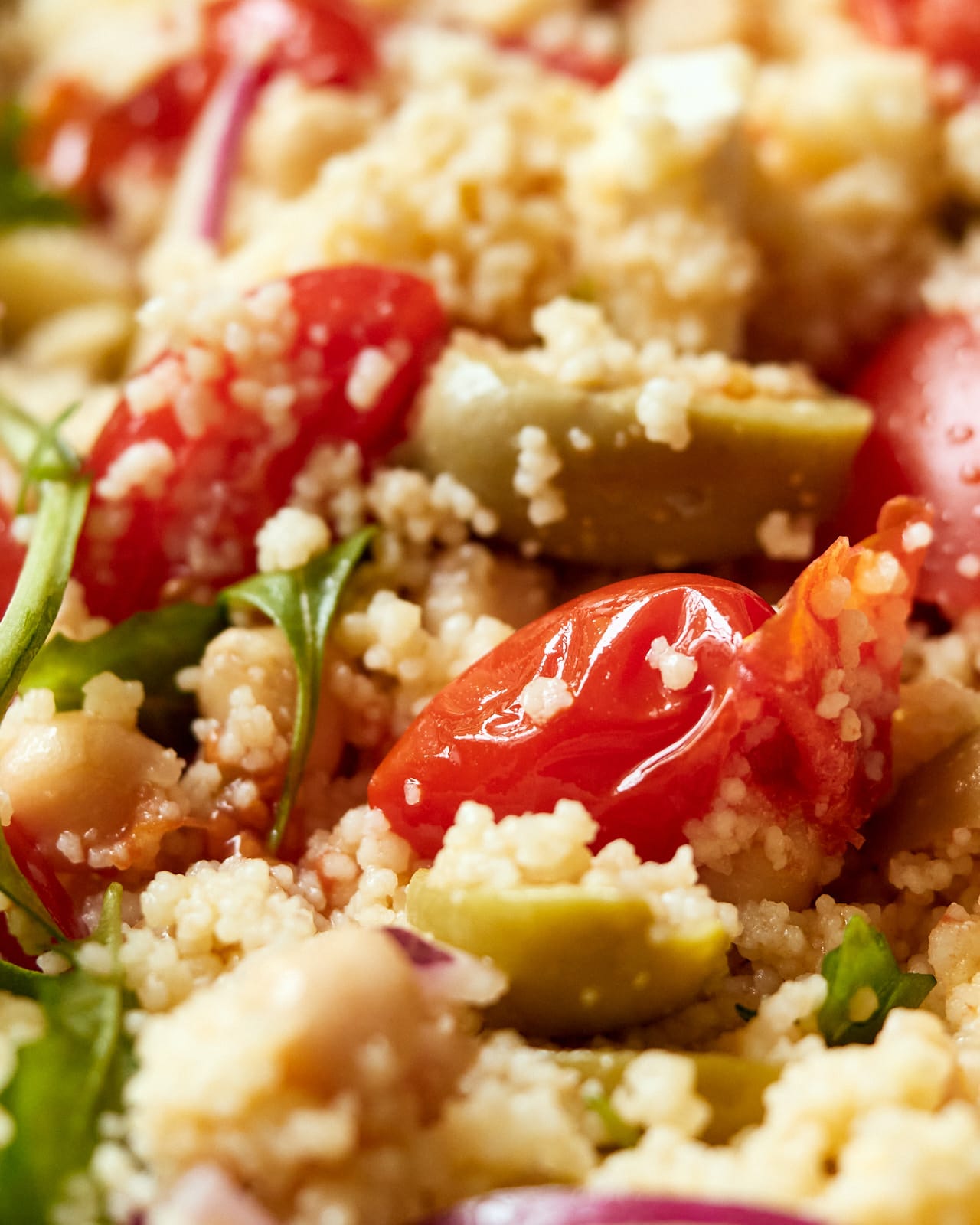 Mediterranean Couscous Salad With Roasted Tomatoes - Delice Recipes