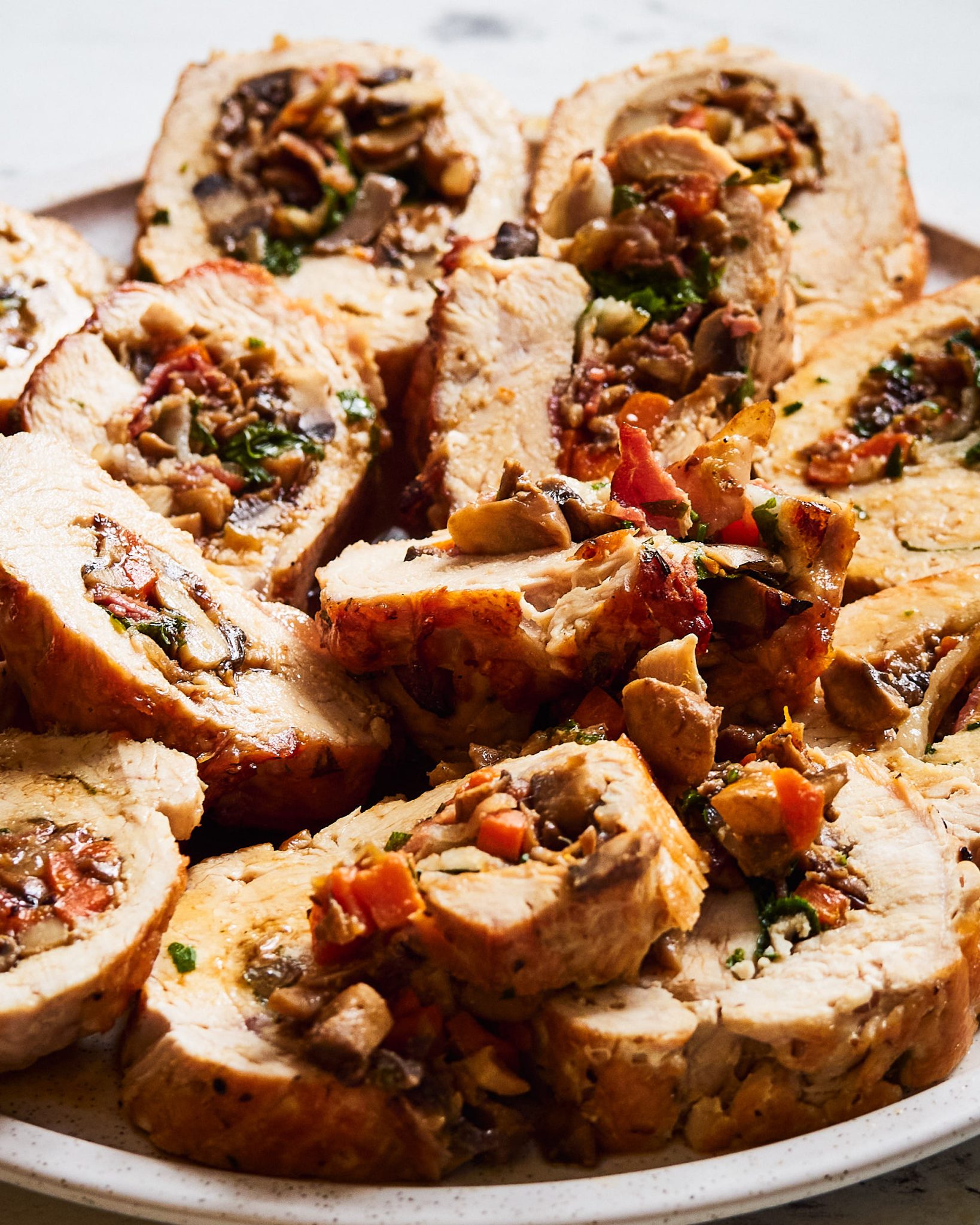 Turkey Roll With Mushroom Filling [VIDEO] - Delice Recipes